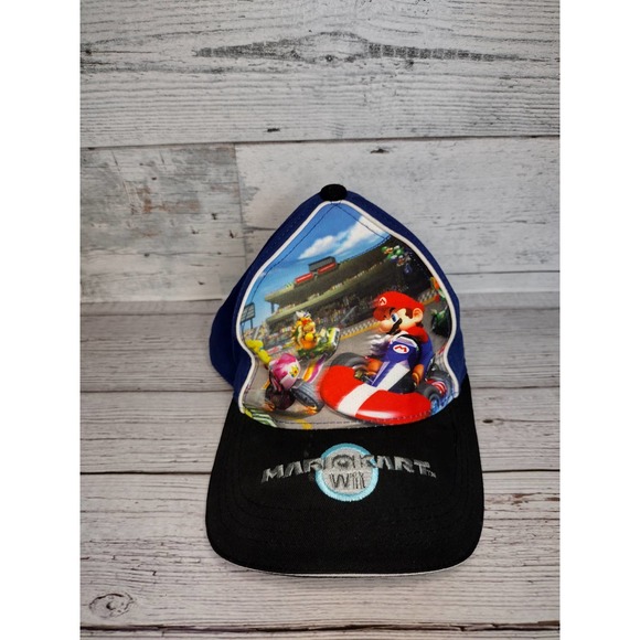 Nintendo | Accessories | Mario Kart Wii Adjustable Velcro Baseball Cap ...